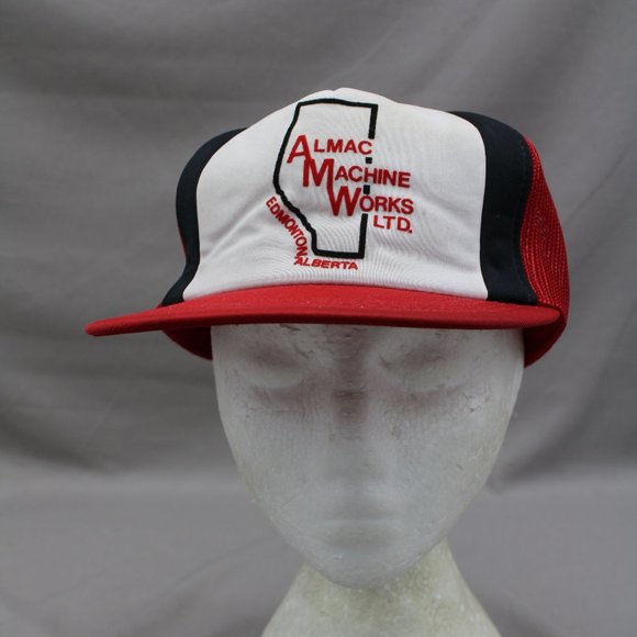 Accessories | Vintage Screened Trucker Hat Puffy Graphic Almac Machine ...